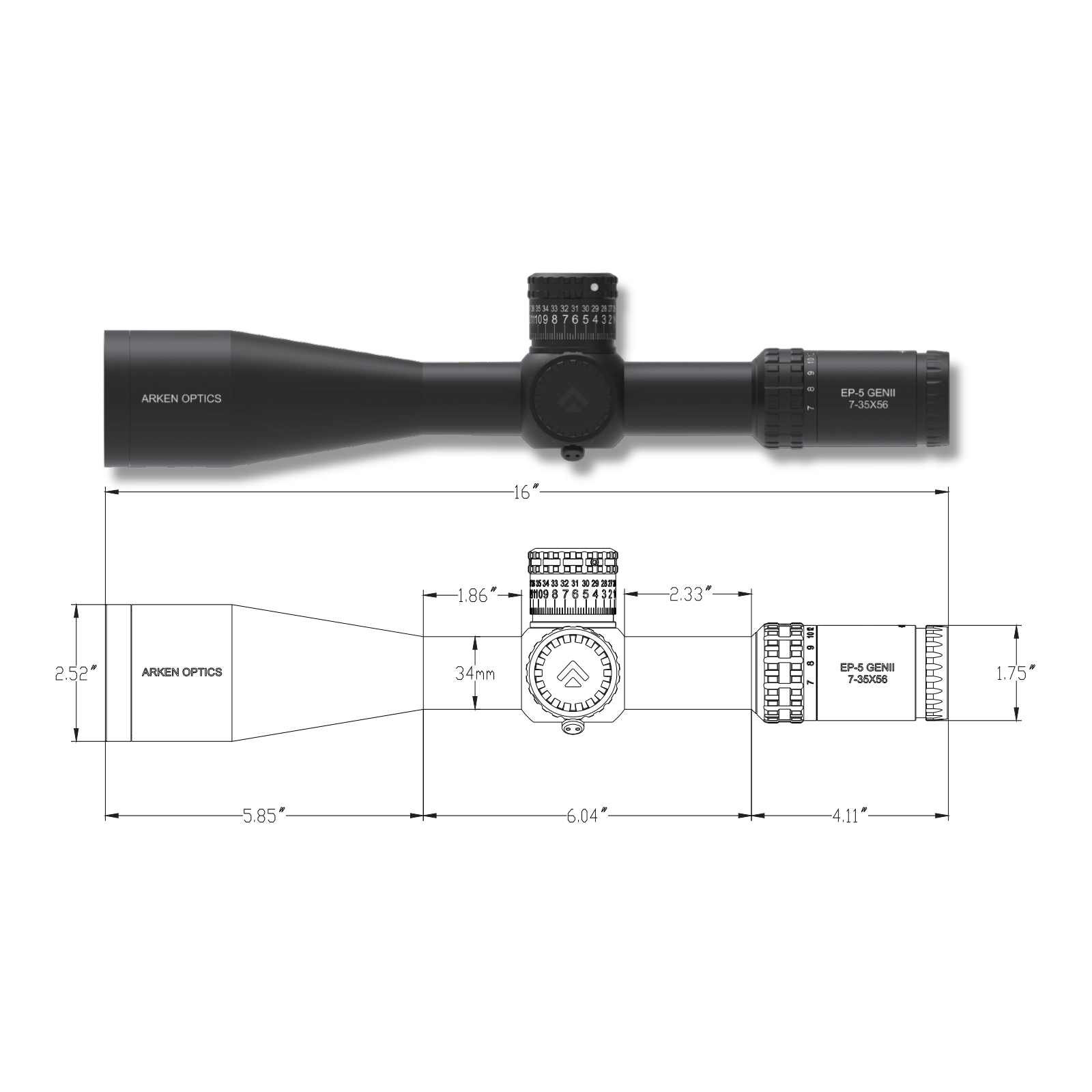 EP-5 7-35X56 Gen 2 FFP Illuminated VPR - Zero Stop - 34mm Tube ...